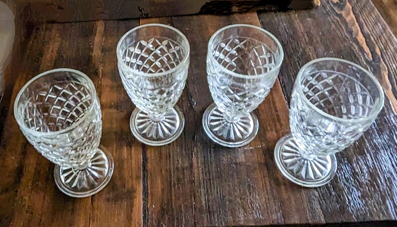 Vintage Set of Four Anchor Hocking Waterford Waffle Tumblers ... Vintage Set of Four Anchor Hocking Waterford Waffle Tumblers ...