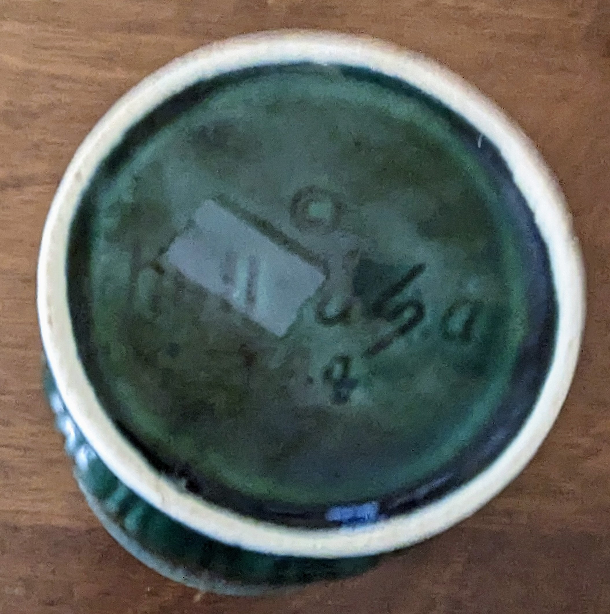 Vintage Hull Deep Forest Green Planter With Teal Drip Glaze at Top ...