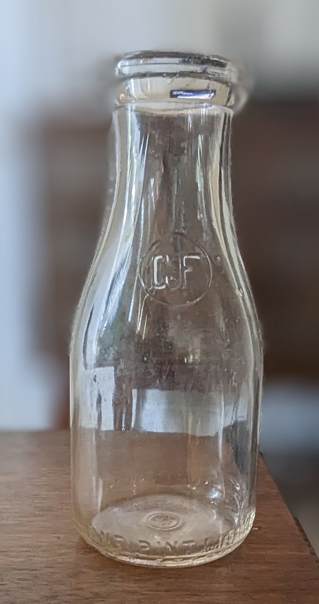 Vintage Milk Bottle, Embossed Milk Bottle. - Etsy