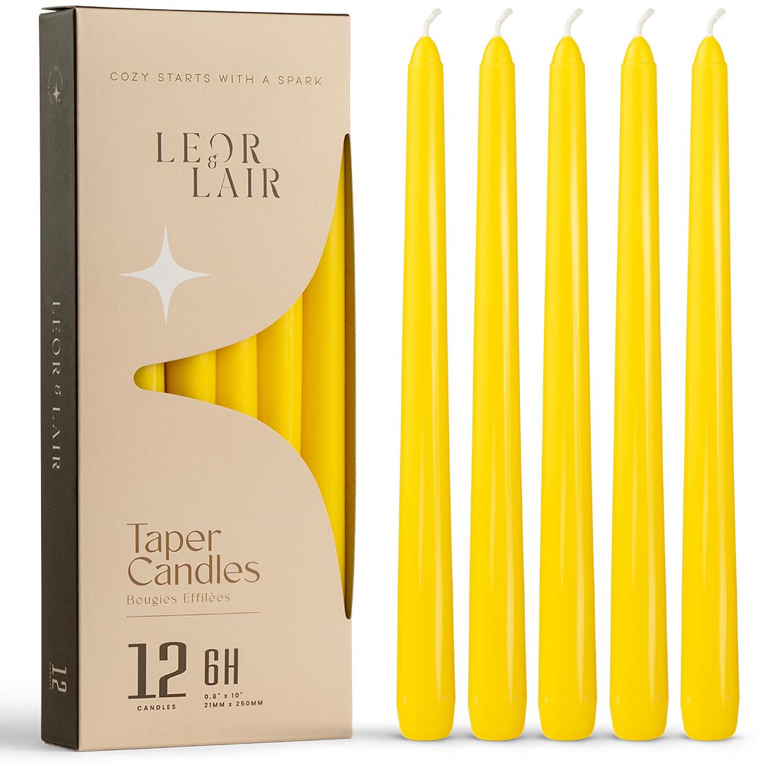 Leor & Lair 10" Taper Candles – 12 Pack Elegant Candlesticks for Every ...