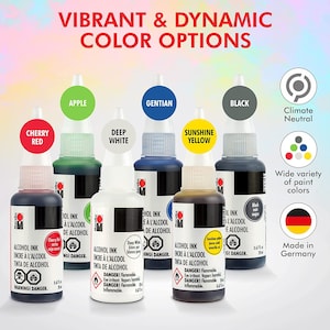 Marabu Alcohol Ink Set 6 Primary Colors for Epoxy Resin - Etsy