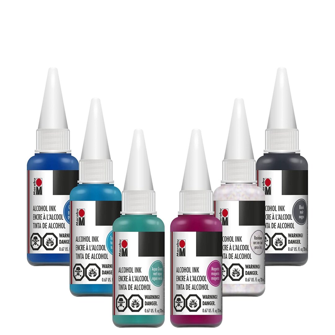 Marabu Alcohol Ink Set - Clastic Colors Set - for Epoxy Resin, Tumbler ...