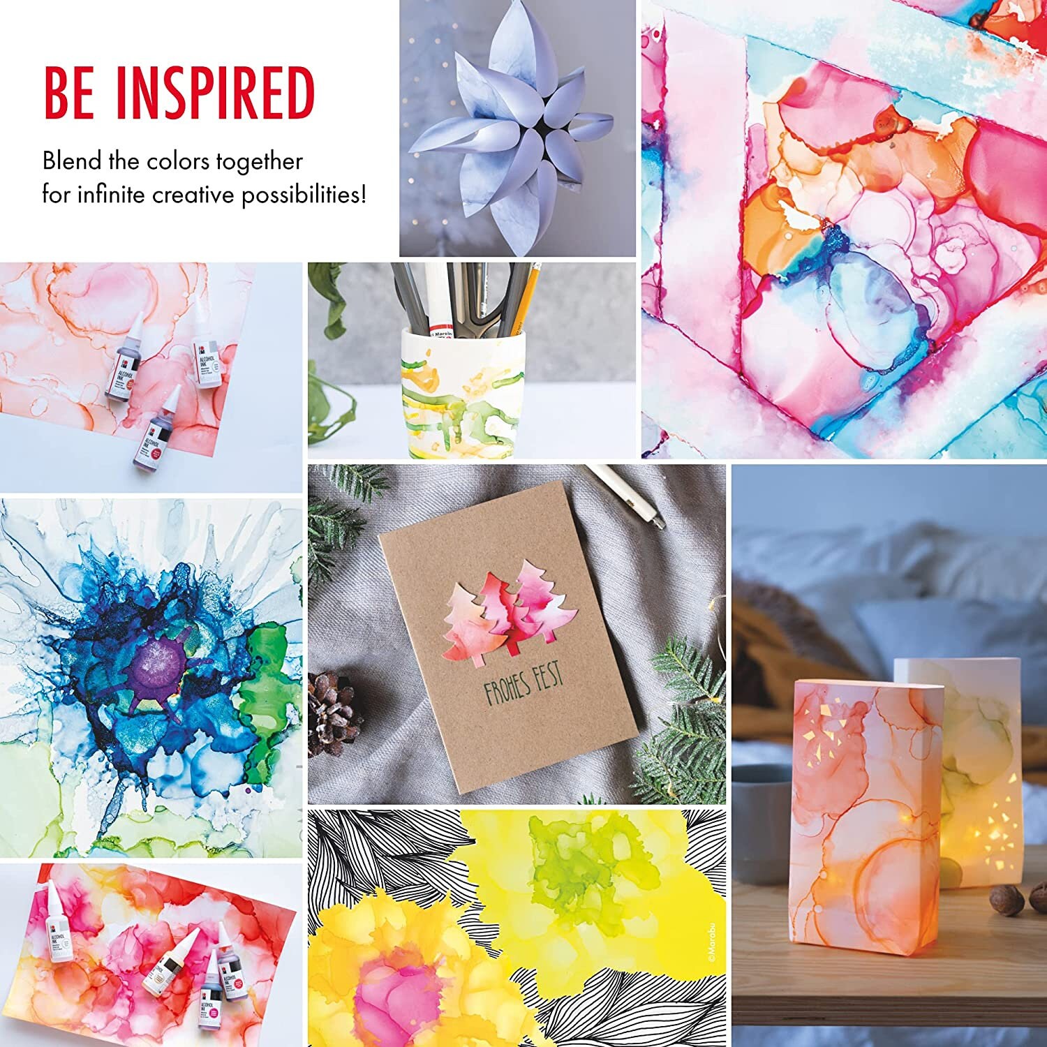 Marabu Alcohol Ink Set Clastic Colors Set for Epoxy Resin, Tumbler ...