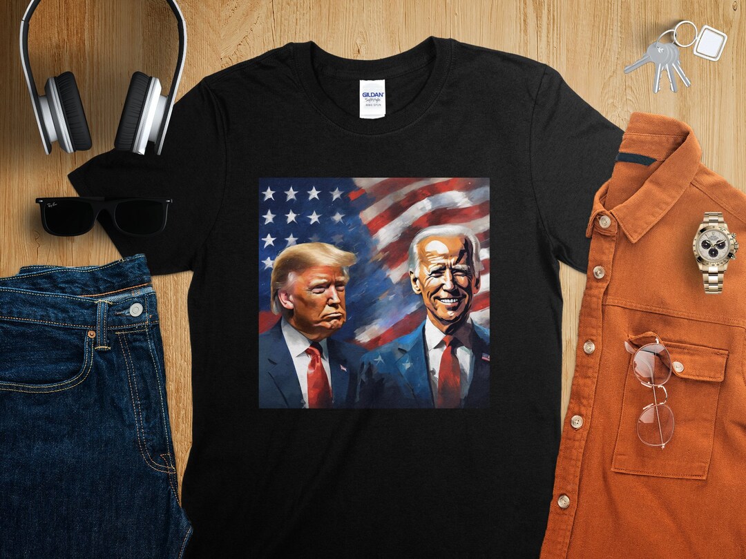 Presidential Portrait T-shirt, Trump Biden Graphic Tee, Commemorative ...