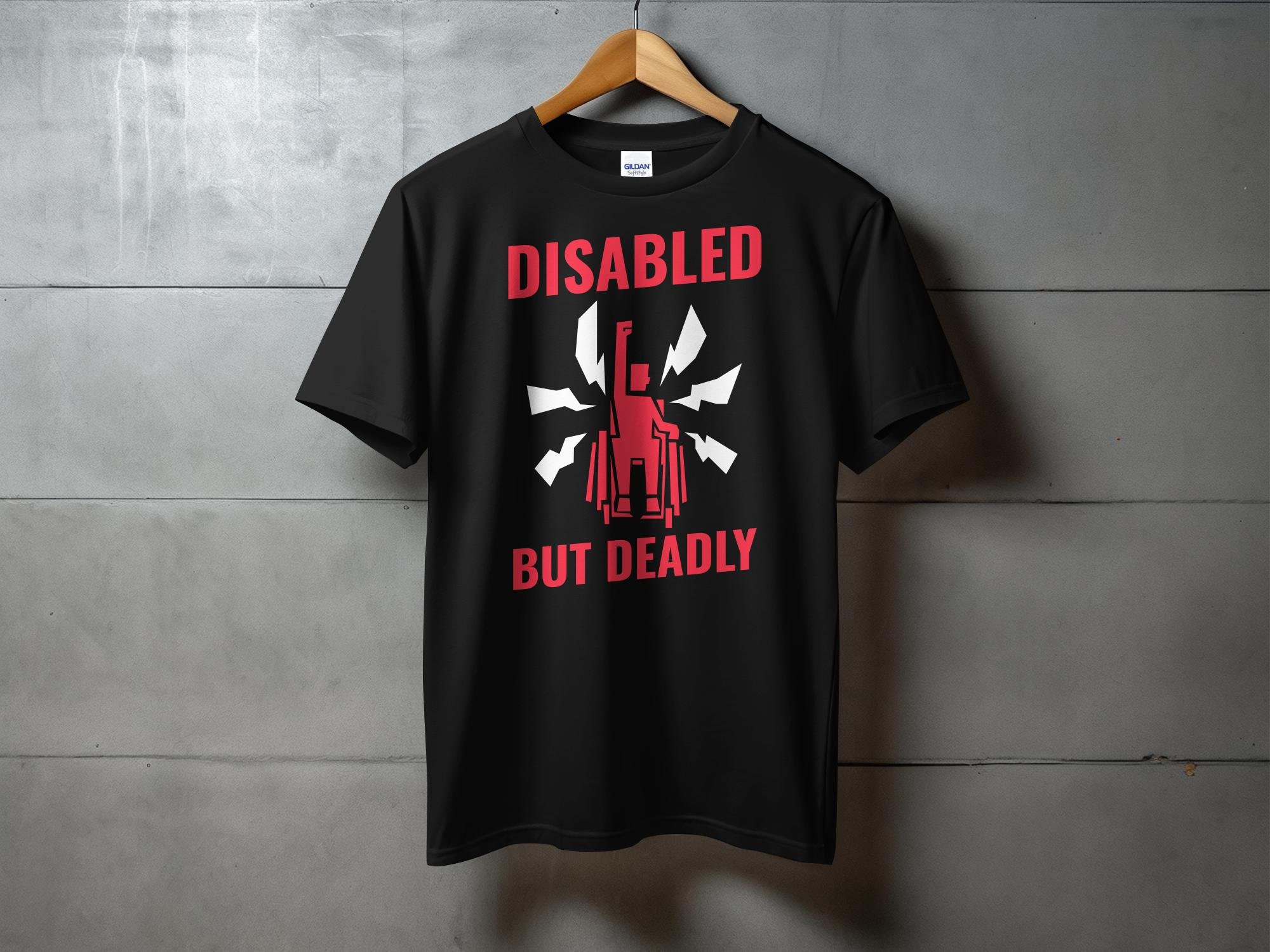 Disabled but Deadly Red Graphic T-shirt, Wheelchair Empowerment, Unisex ...