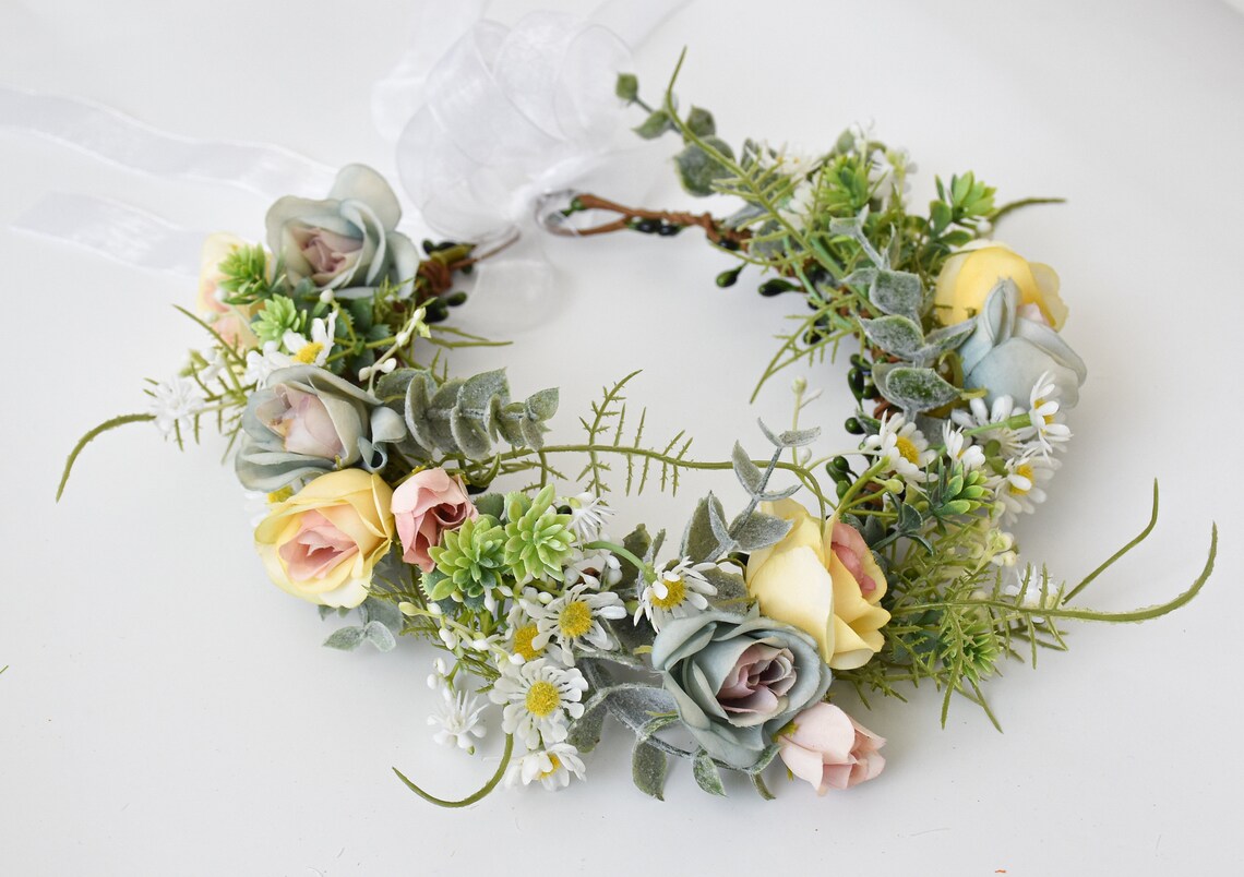 Dog Flower Collar Dog Wedding Flower Wreath Wedding Flower - Etsy