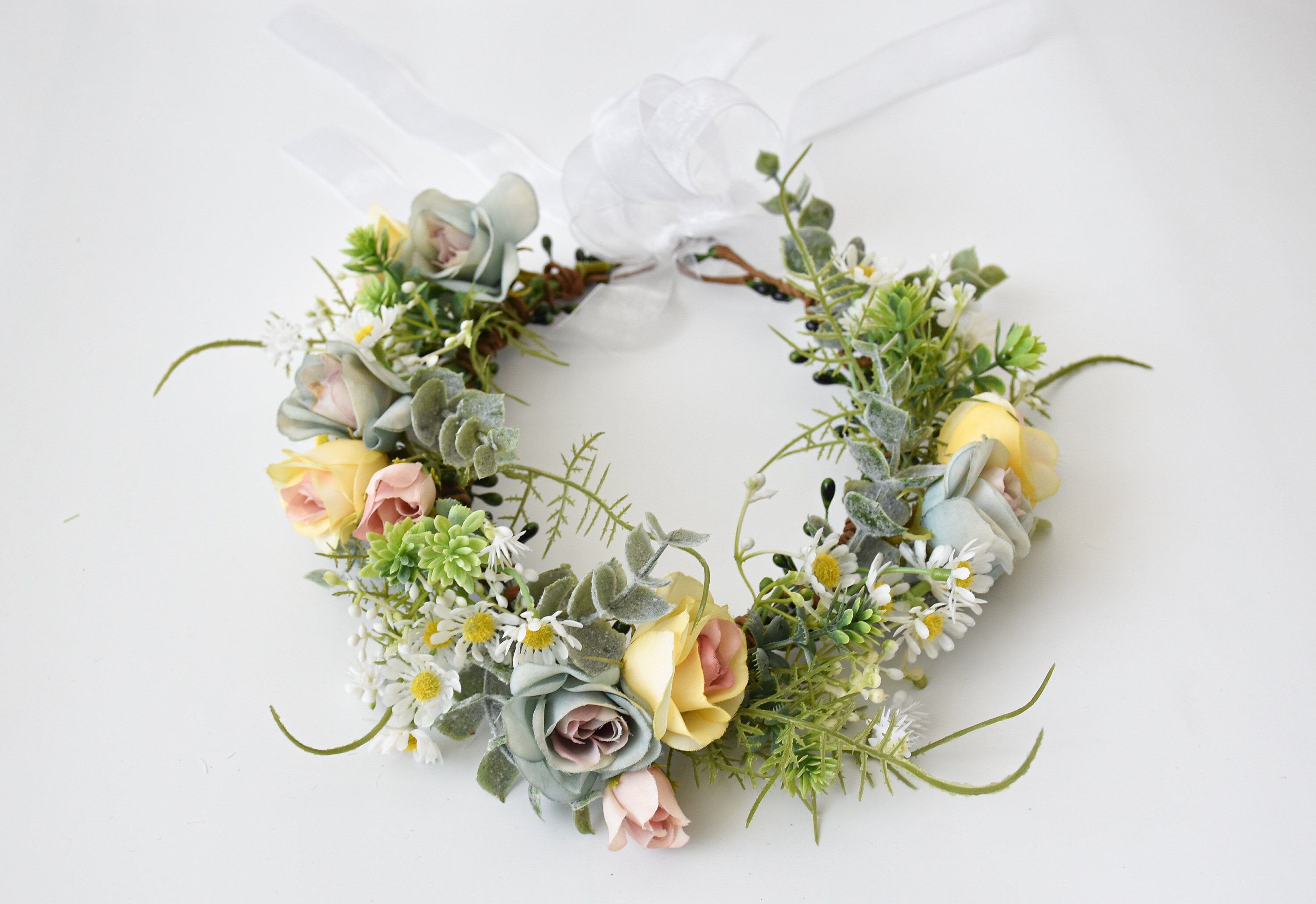 Dog Flower Collar Dog Wedding Flower Wreath Wedding Flower - Etsy