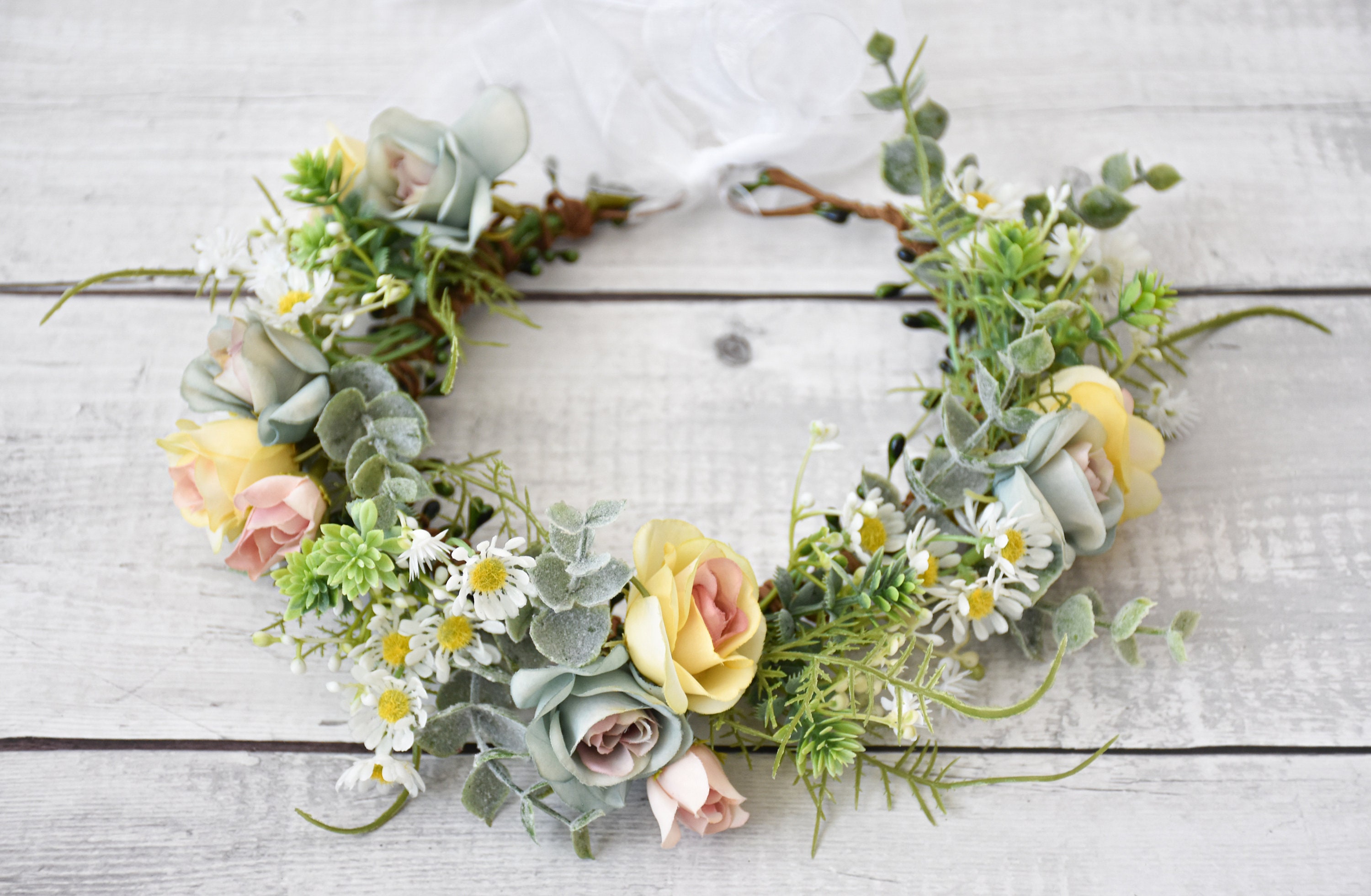 Dog Flower Collar Dog Wedding Flower Wreath Wedding Flower - Etsy