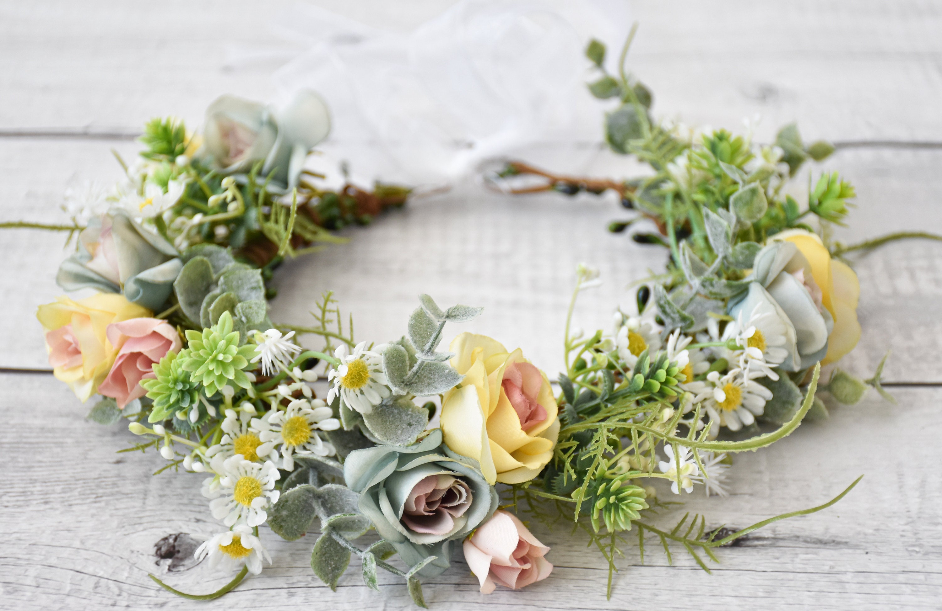 Dog Flower Collar Dog Wedding Flower Wreath Wedding Flower - Etsy