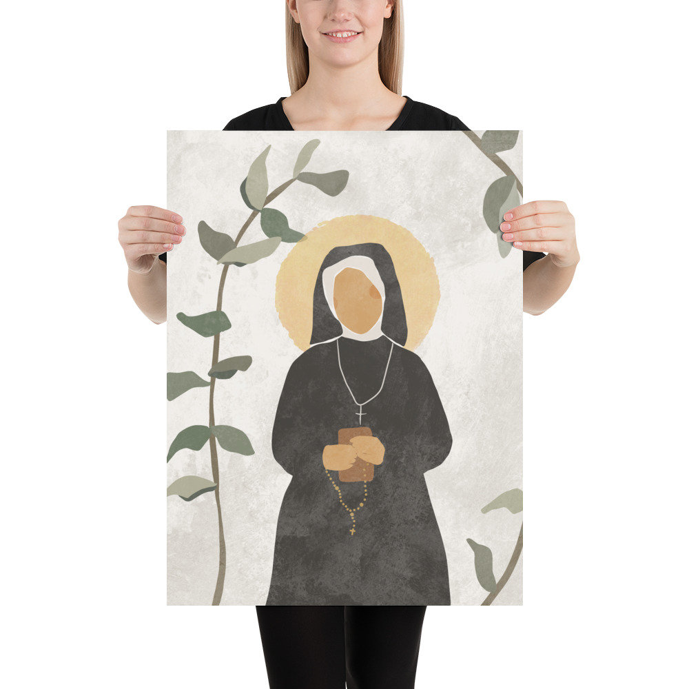 Saint Faustina Catholic Art Print Divine Mercy Patron - Etsy