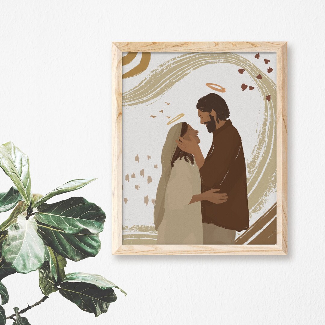 Mary and Saint Joseph | Catholic Art Print - Etsy