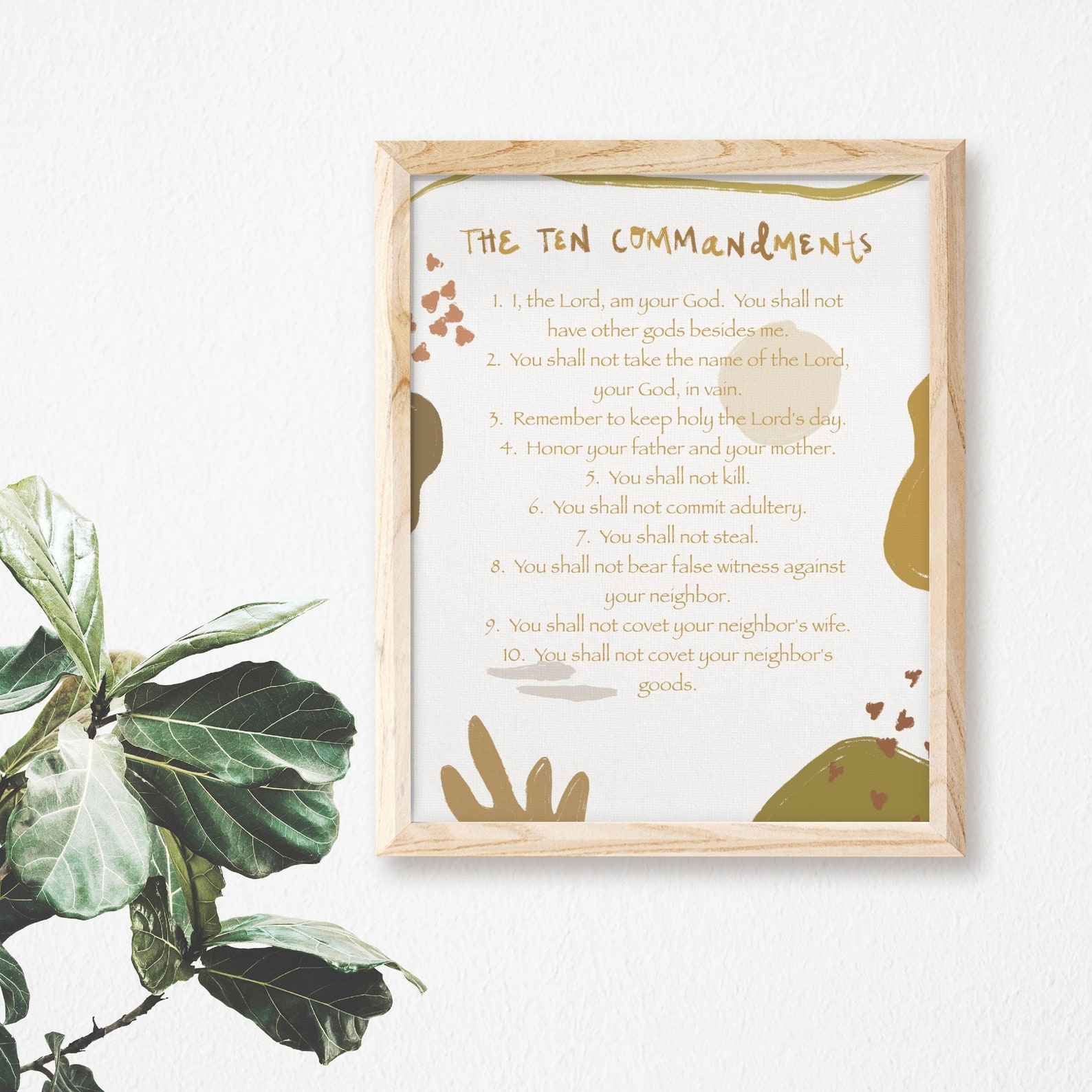 Ten Commandments Art | Catholic Art Print - Etsy