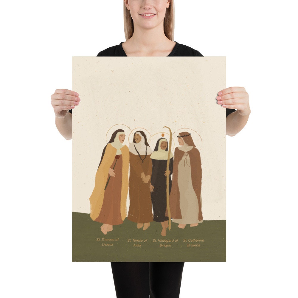 Female Doctors of the Church | Catholic Art Print - Etsy