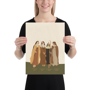 Female Doctors of the Church | Catholic Art Print - Etsy