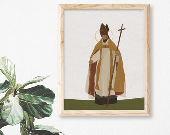 St. Ambrose Print, Catholic Art, Doctor of the Church - Etsy