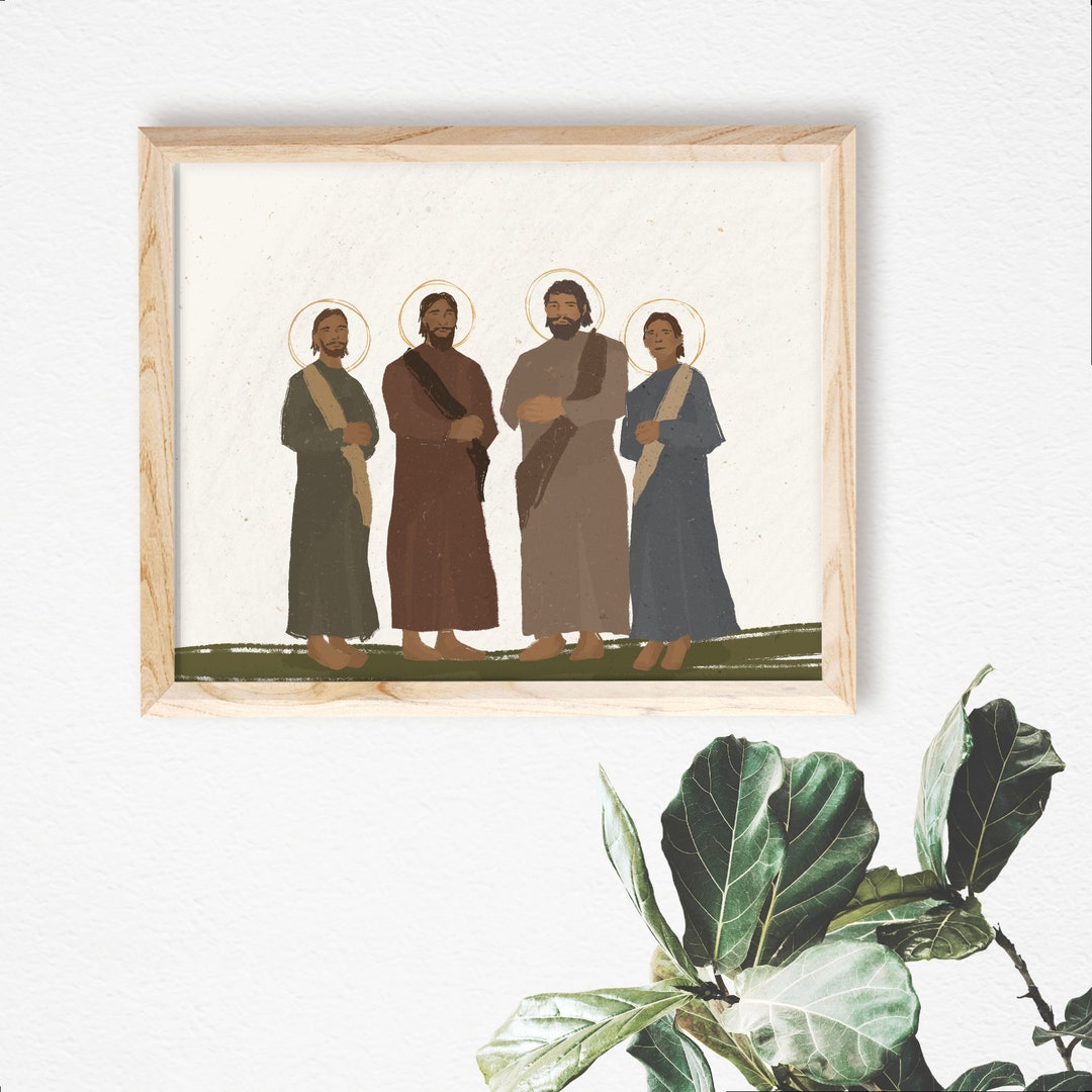 The Four Gospel Writers | Catholic Art Print | Matthew, Mark, Luke, and ...