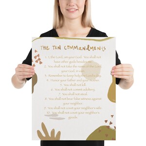 Ten Commandments Art | Catholic Art Print - Etsy