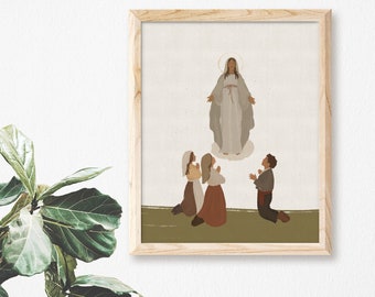Our Lady of Fatima, Virgin Mary Catholic Art Print , Blessed Mother - Etsy