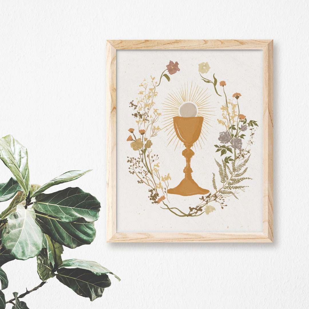 Holy Eucharist Art | Catholic Art Print - Etsy