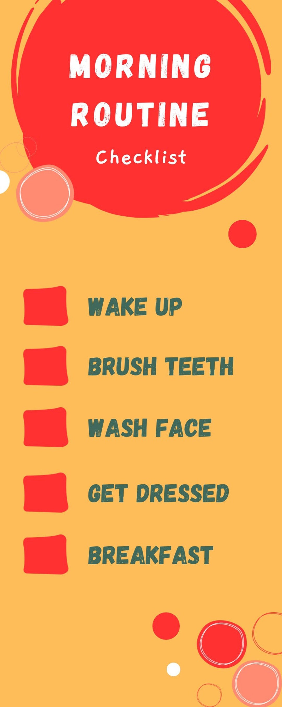 Printable Hygiene Routine Checklist Children Preteens Teens Instant ...