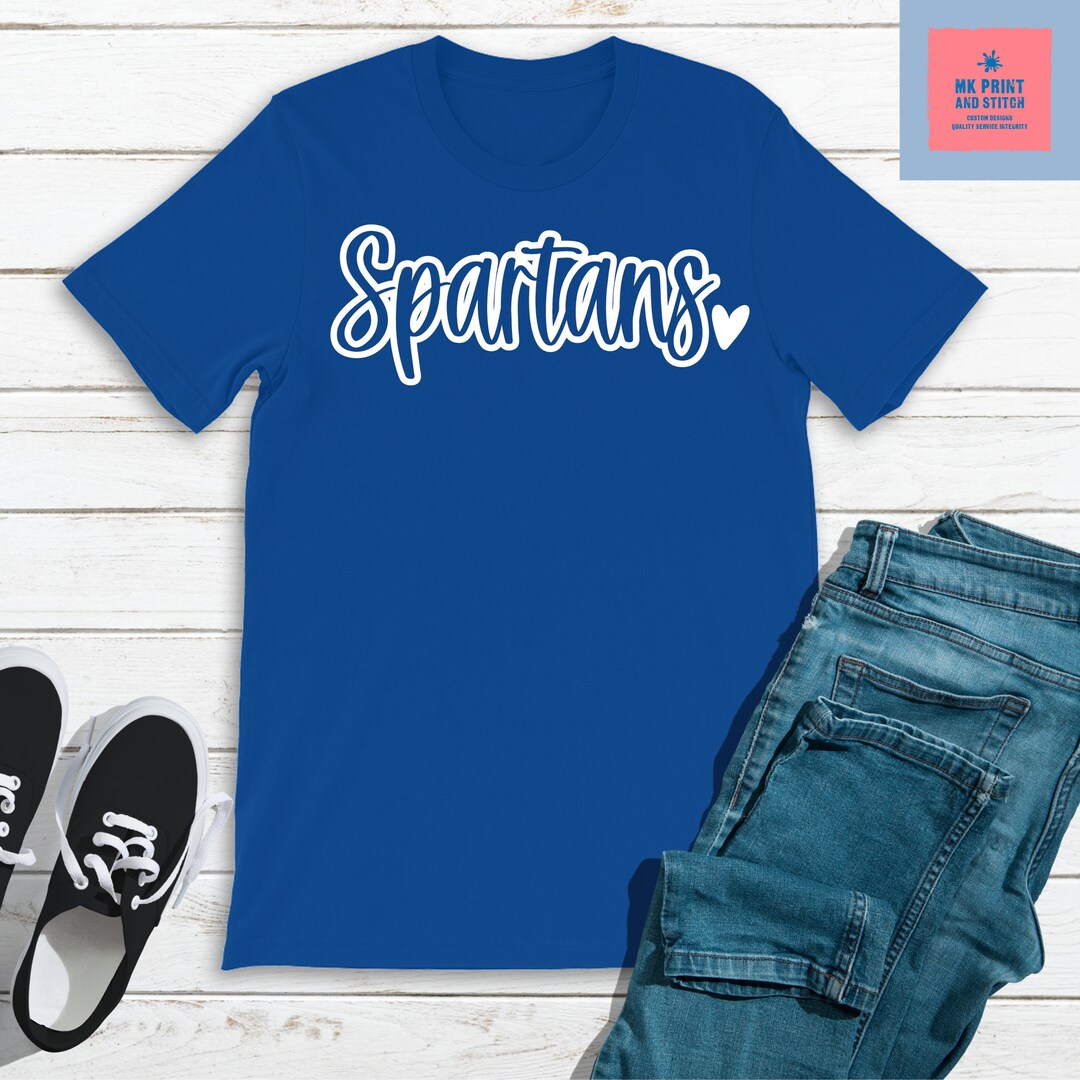 Spartans With Heart Spirit T-shirts for Teachers, Spartan Fan, Spartan ...