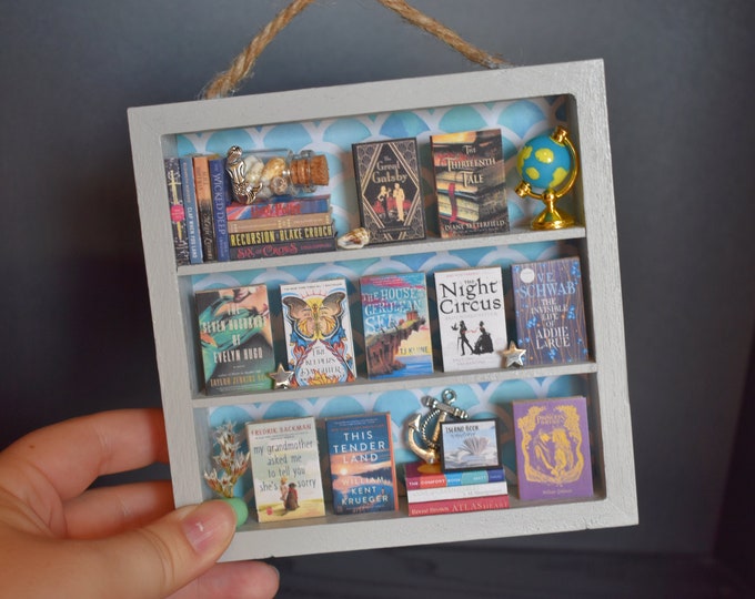 Custom Miniature Bookshelf Mini Square Shelf is Perfect for Book Lovers ...
