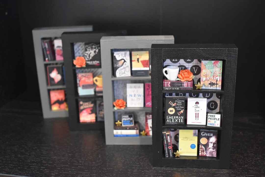 Banned Books Tiny Shelf miniature Bookshelf Celebrating Your Right to ...