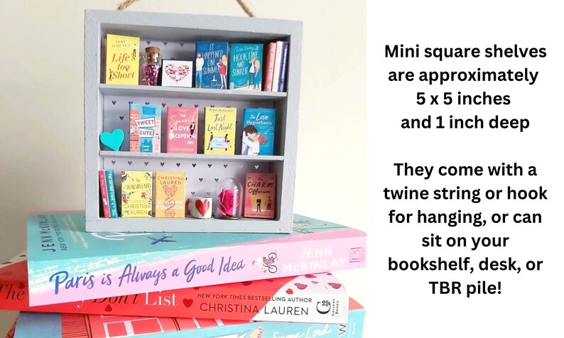 Custom Miniature Square Bookshelf Perfect Gift for Book - Etsy