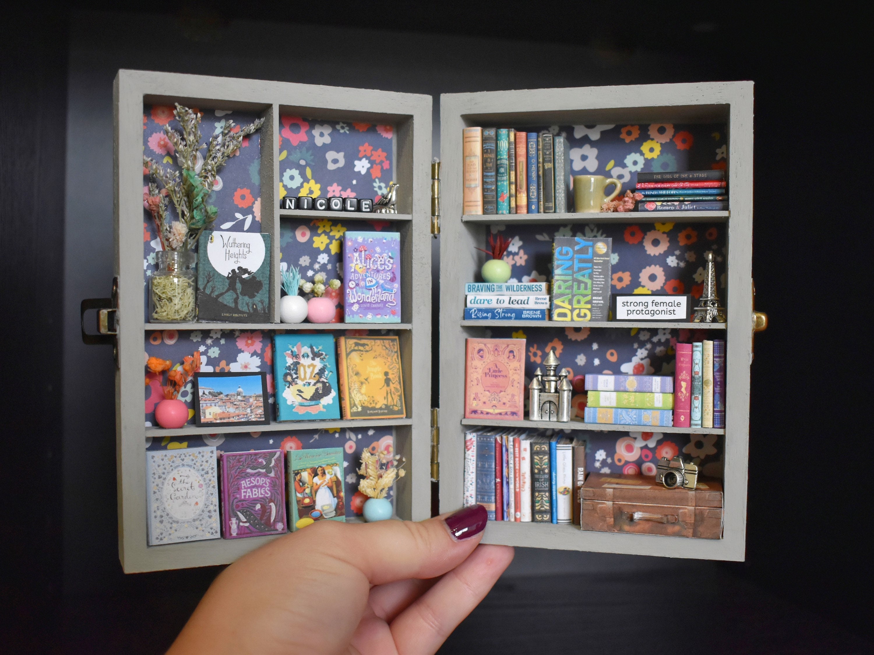 HOLIDAY PRE-ORDER: Custom Little Box Library Miniature Bookshelf ...