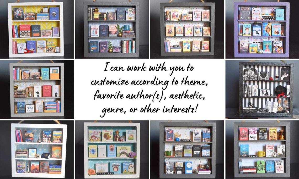 Custom Miniature Square Bookshelf Perfect Gift for Book - Etsy