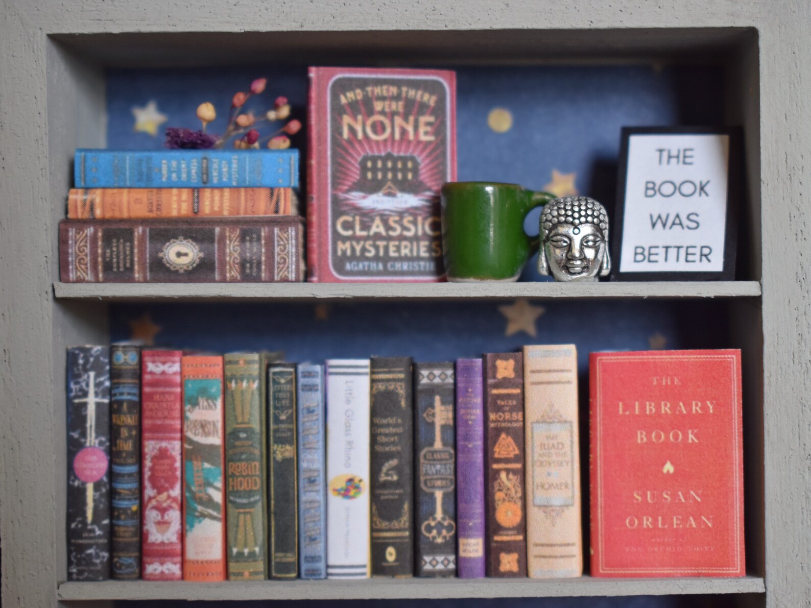 Custom Little Box Library Miniature Bookshelf Perfect Gift - Etsy