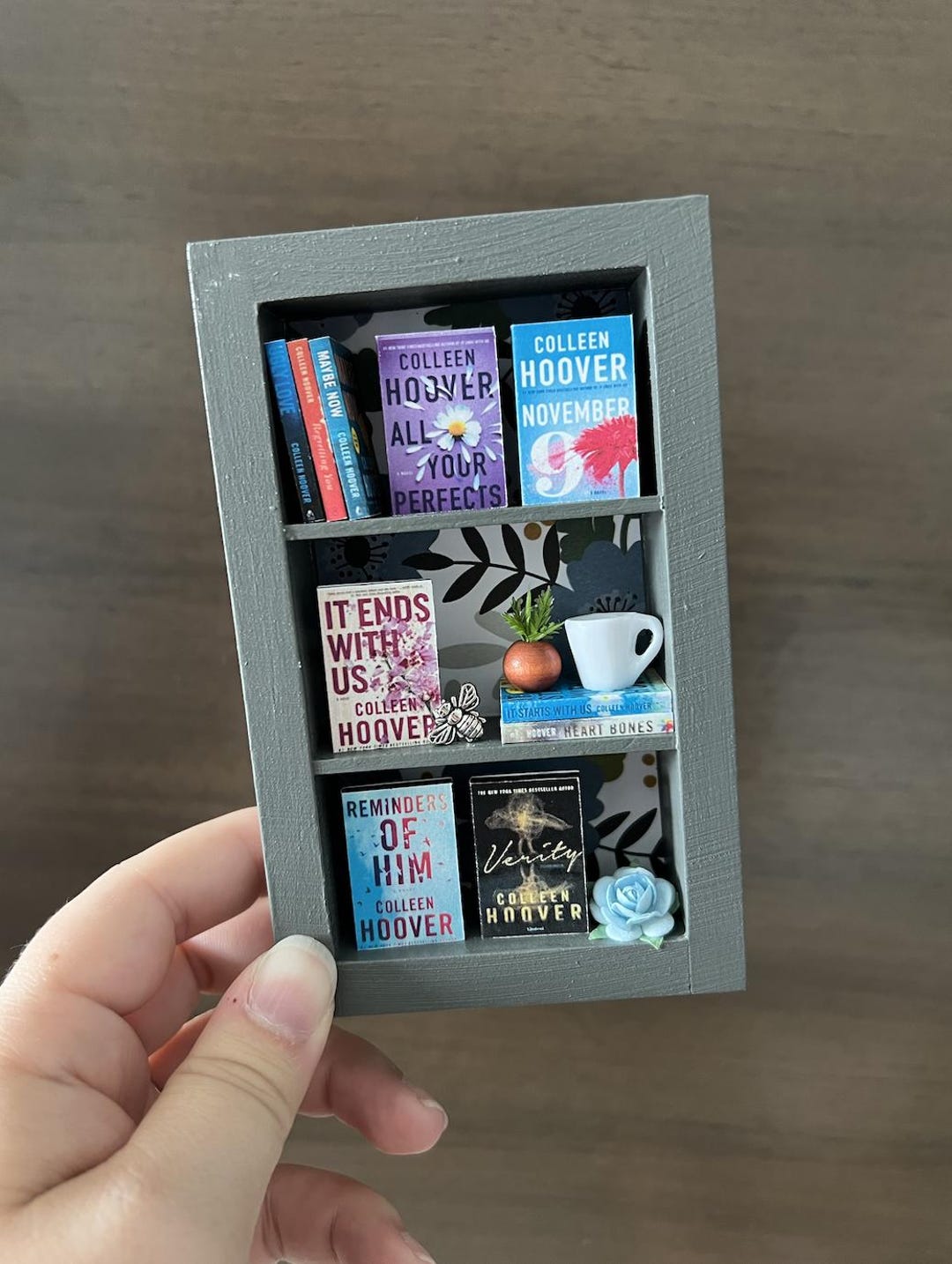 Colleen Hoover Tiny Shelf miniature Bookshelf Featuring Books by the ...
