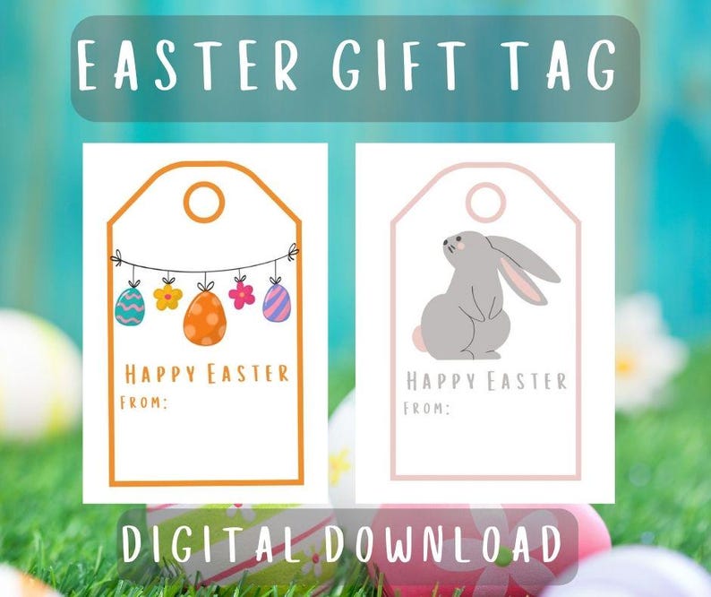 Easter Gift Tags Printable – Cute Easter Basket Tags for Kids – Spring ...