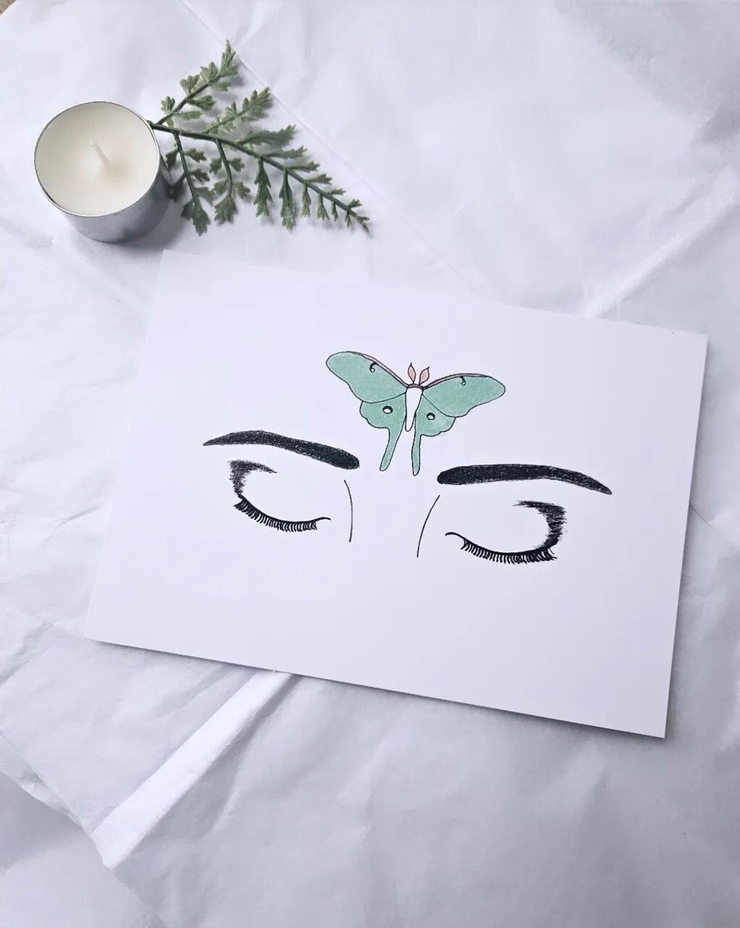 Third Eye Luna Moth Matte Print - Etsy