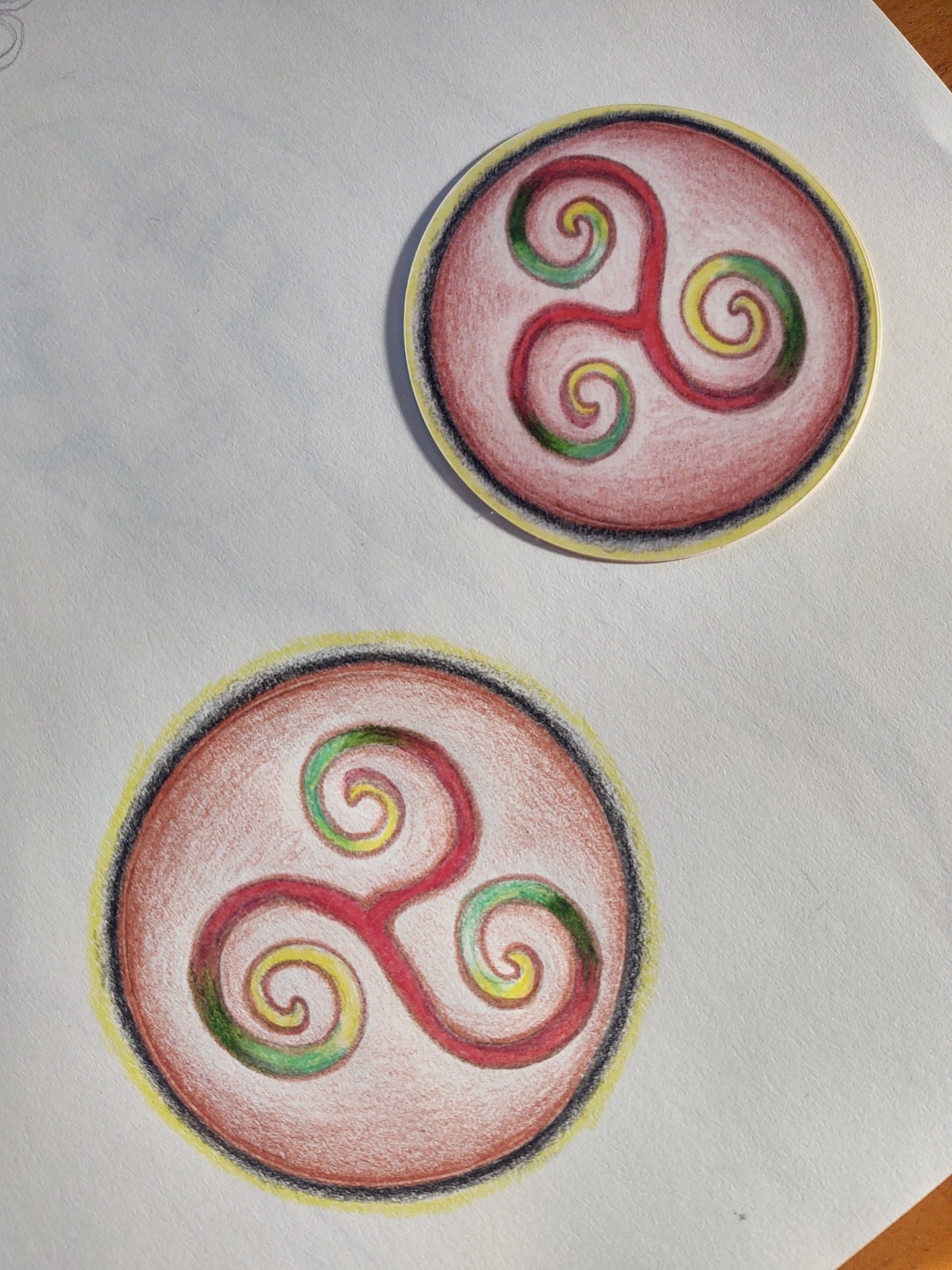 Triple Spiral Vinyl Sticker Trinity Sticker Triskelion - Etsy