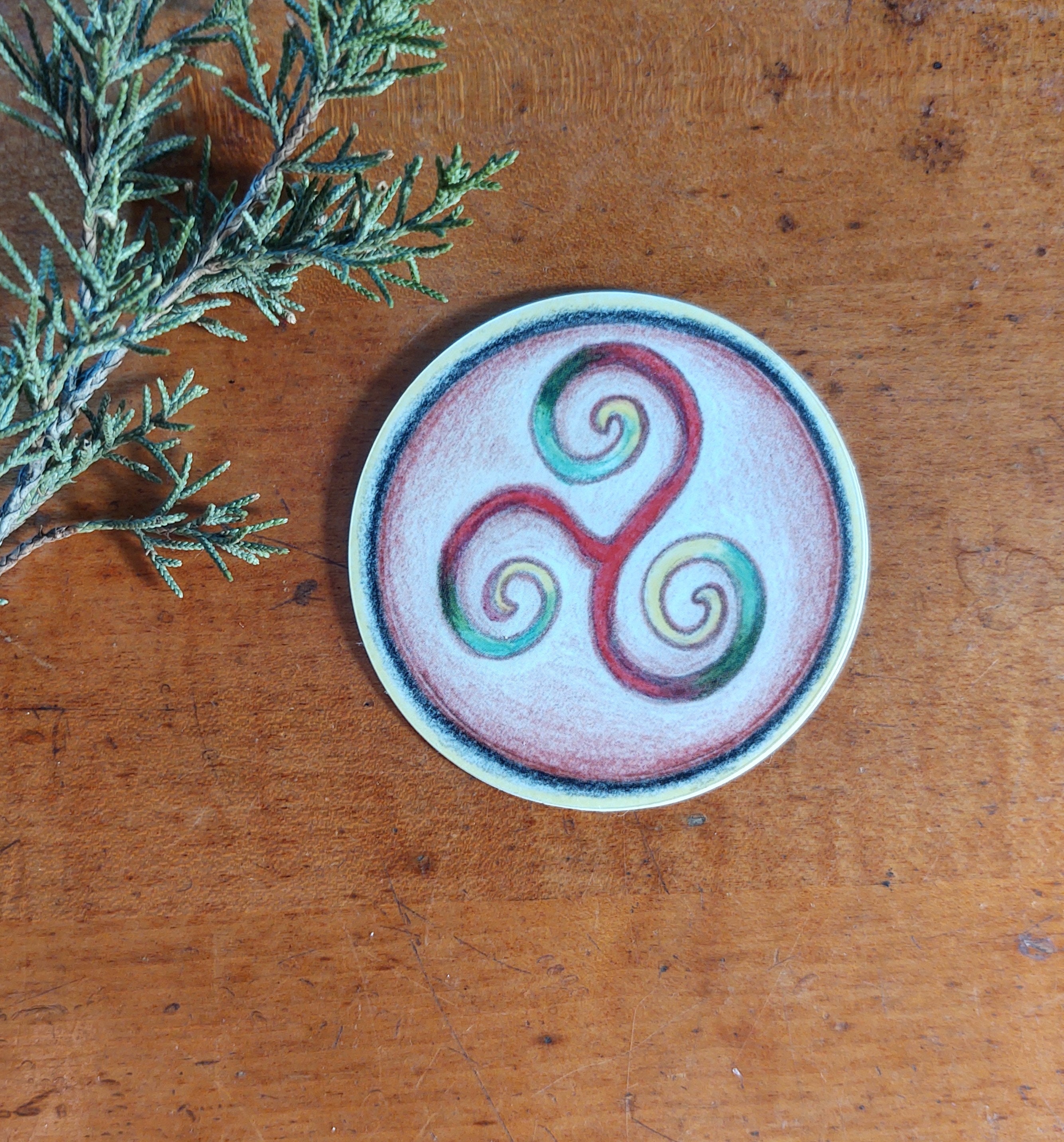 Triple Spiral Vinyl Sticker, Trinity Sticker, Triskelion Sticker ...
