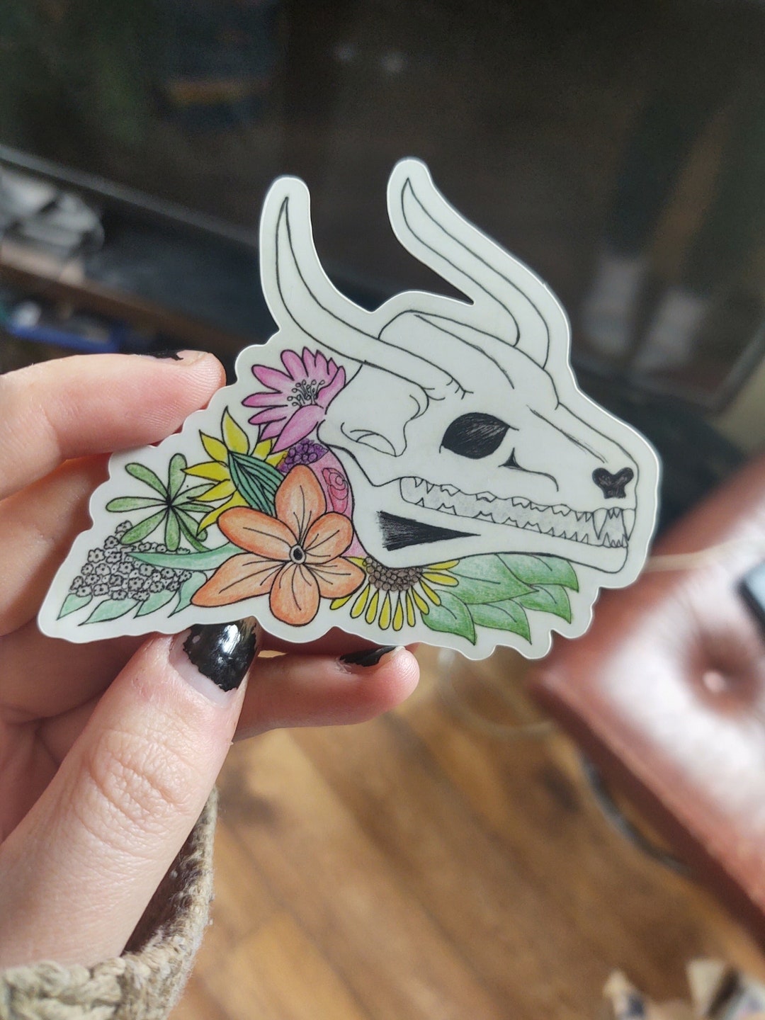 Dragon Skull Stickers, Vinyl Dragon Stickers - Etsy