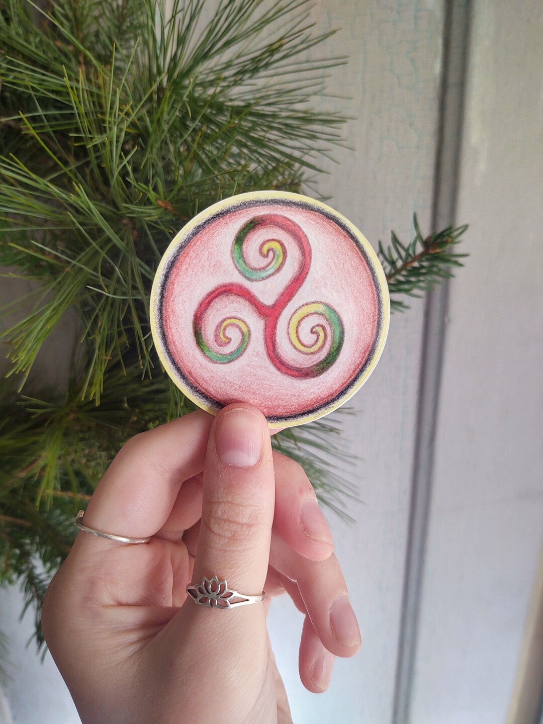 Triple Spiral Vinyl Sticker, Trinity Sticker, Triskelion Sticker ...