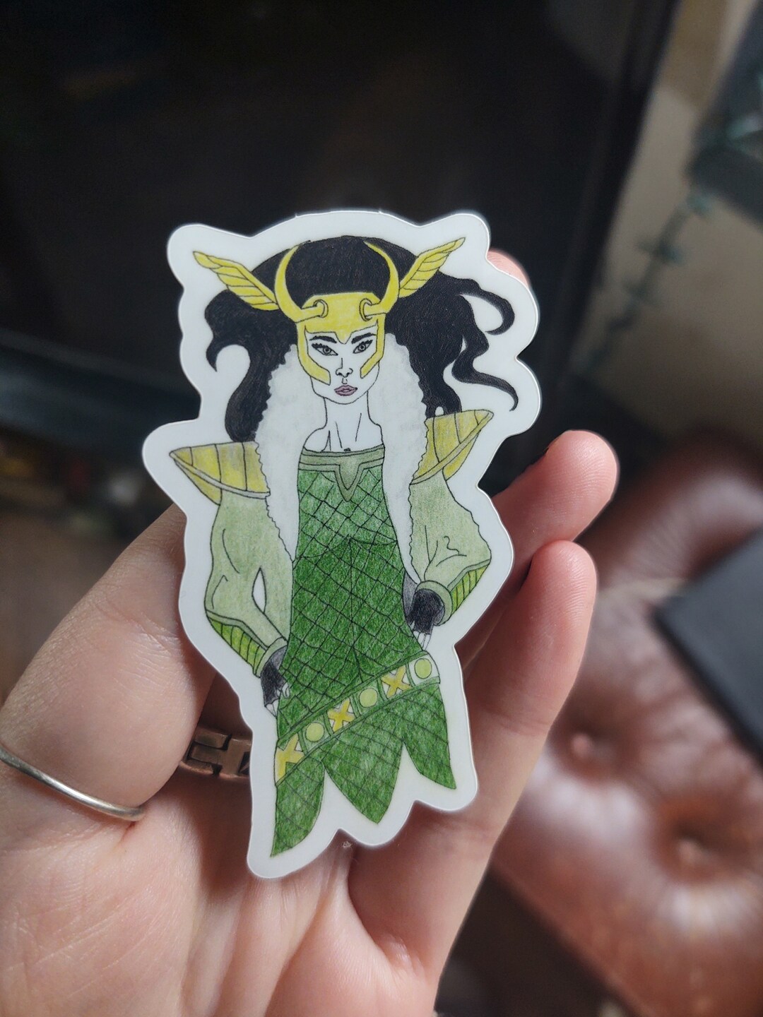 Lady Loki Sticker, Goddess of Mischief, Vinyl Sticker - Etsy