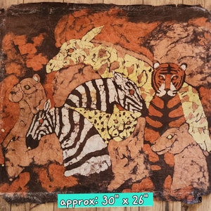 Batik African Safari Wall Art Fabric Unframed - Etsy