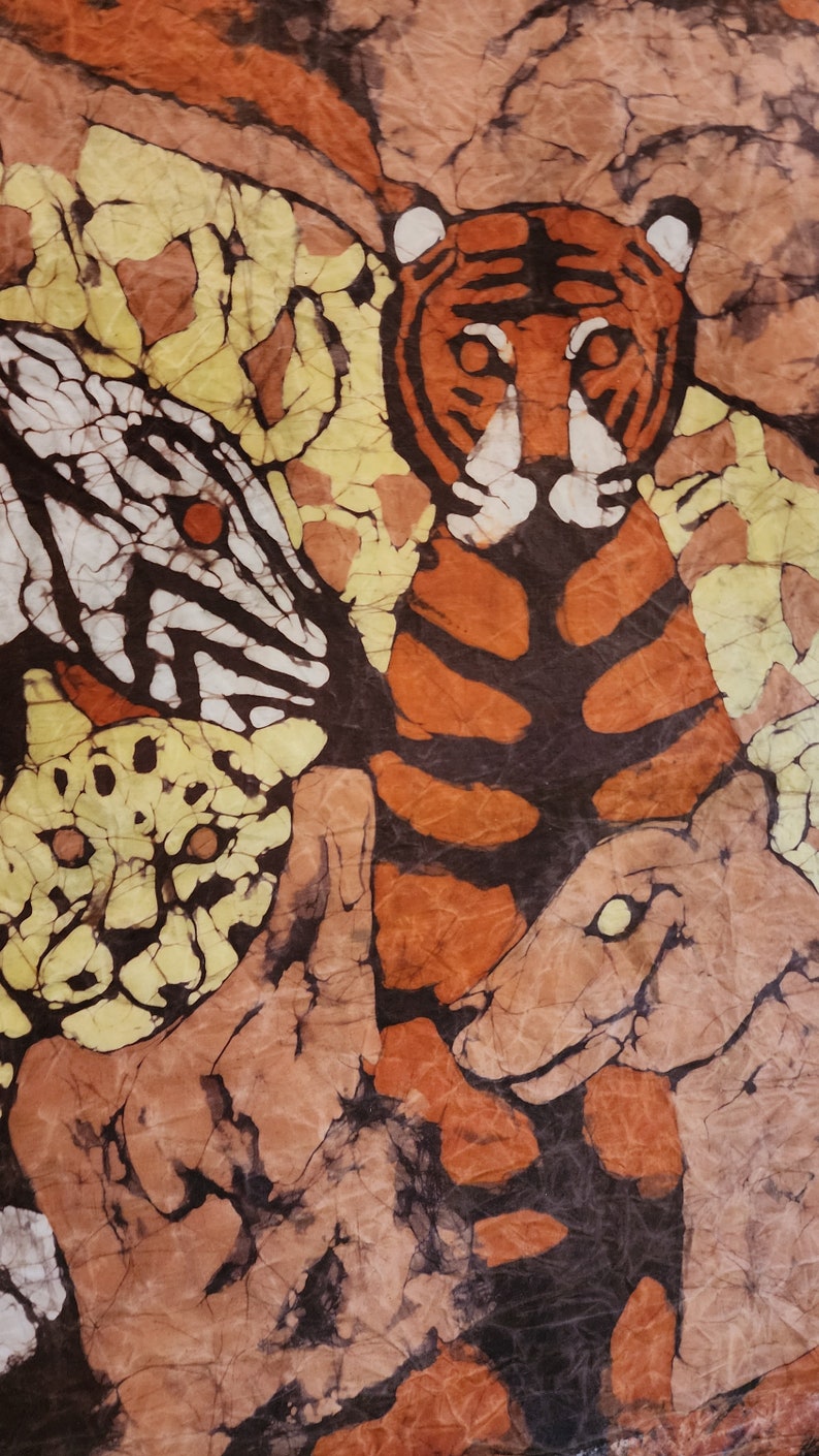 Batik African Safari Wall Art Fabric Unframed - Etsy