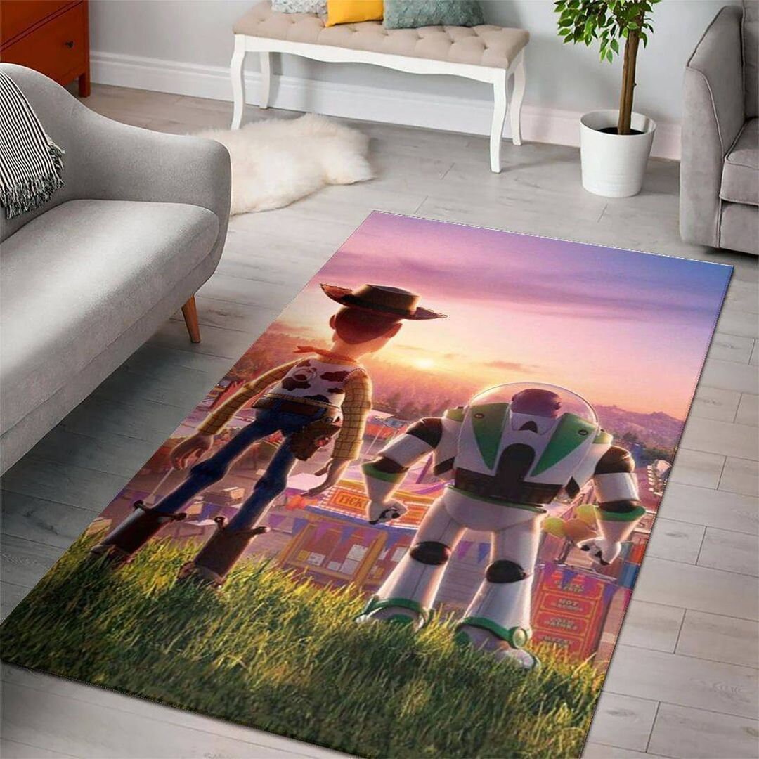 Buzz Lightyear and Woody Toy Story Rug Living Room Floor Decor - Etsy