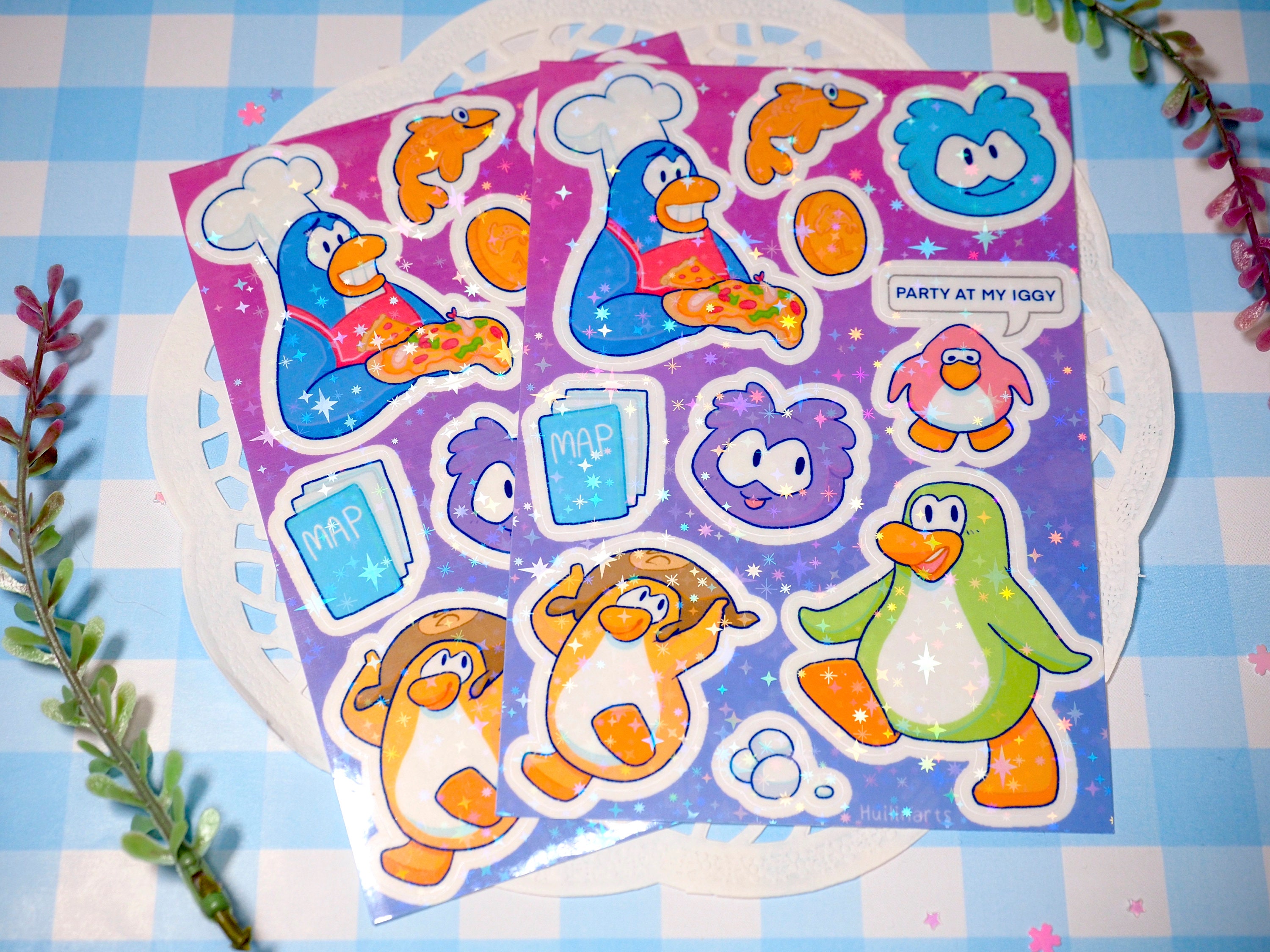 Club Penguin Sticker Sheet Club Penguin - Etsy