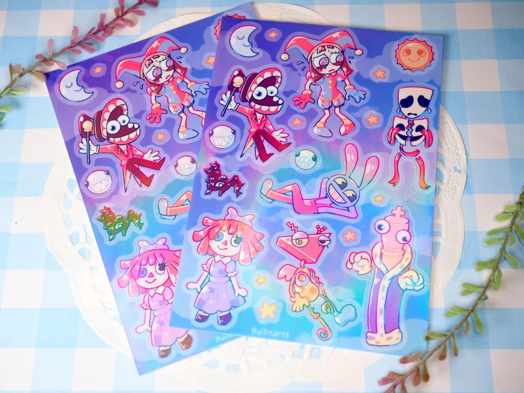 Digital Circus Sticker Sheet the Amazing Digital Circus - Etsy Australia