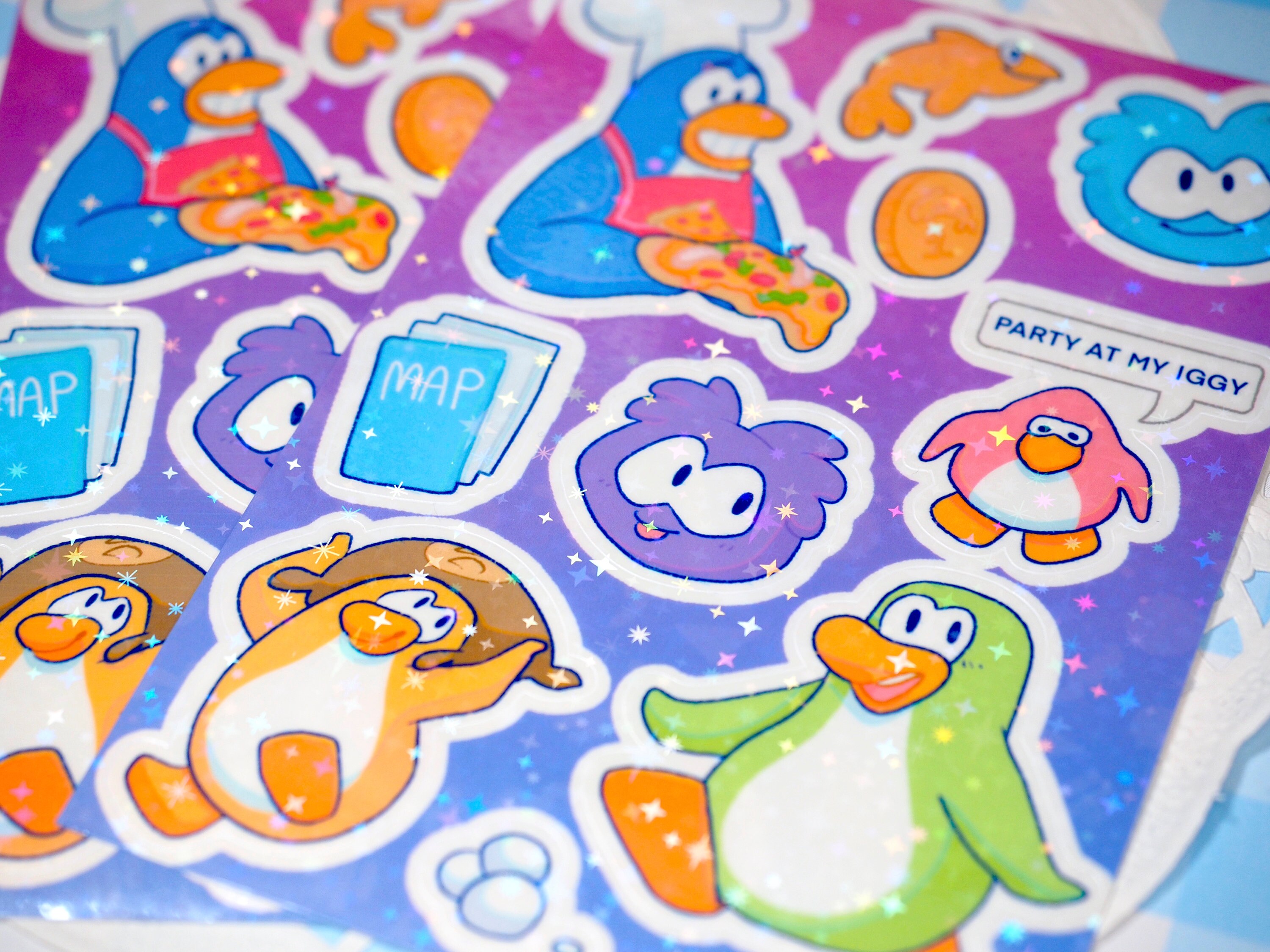 Club Penguin Sticker Sheet Club Penguin - Etsy