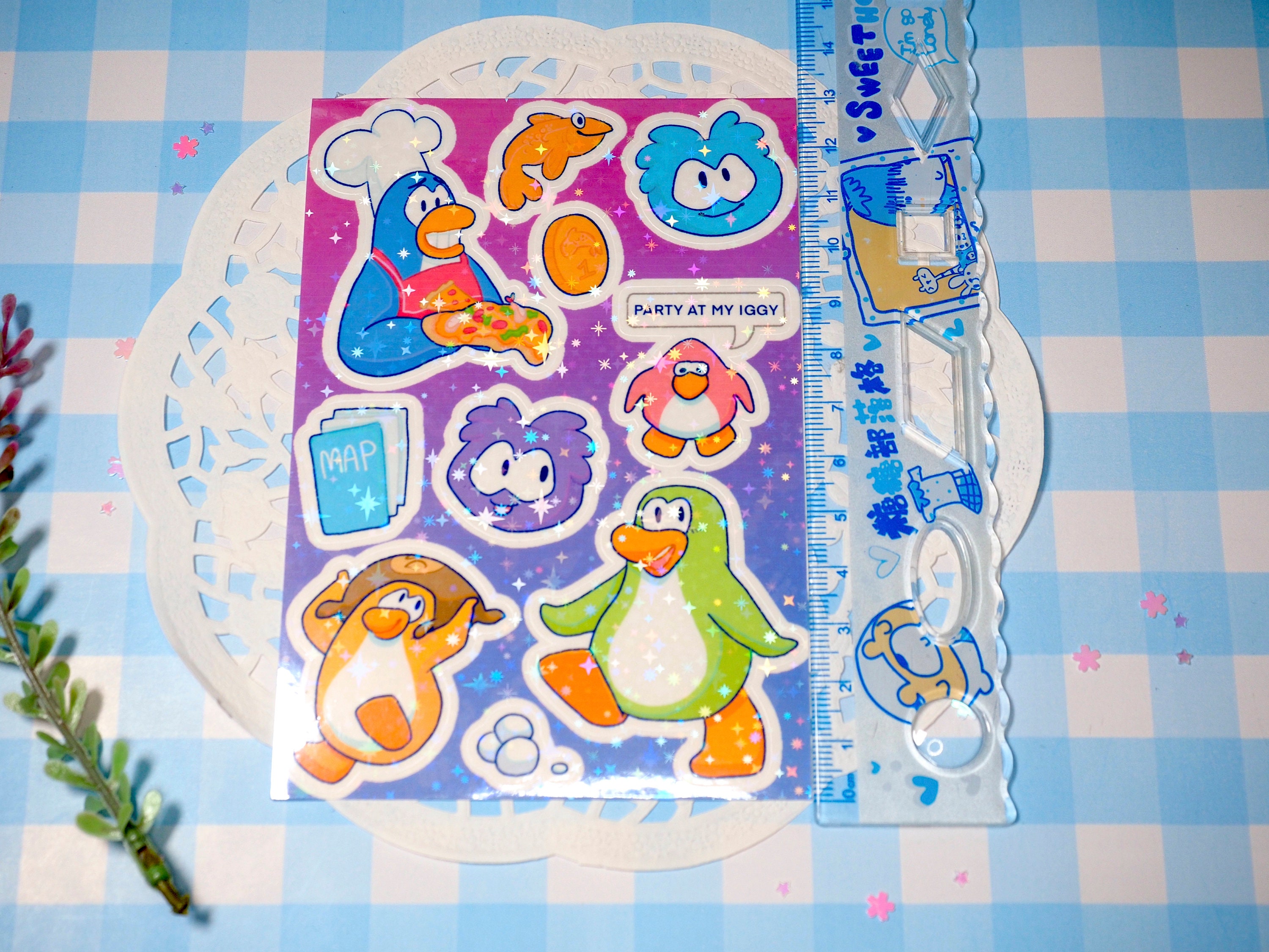 Club Penguin Sticker Sheet Club Penguin - Etsy
