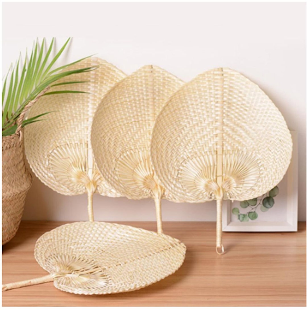 Hand Fans for Beach Wedding // Tropical Hand Fan Favors - Great for ...