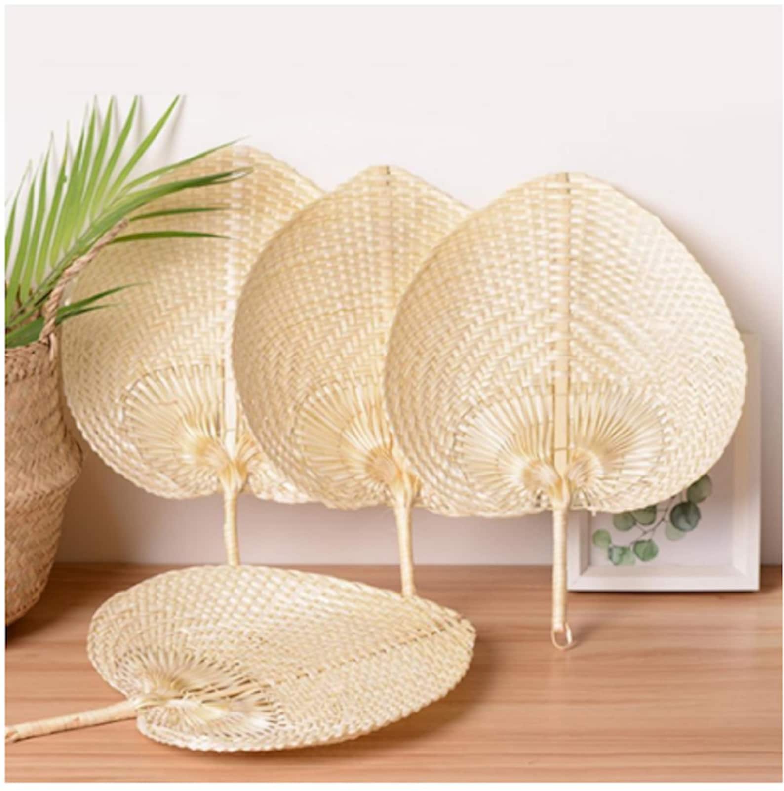 Bamboo Wedding Fans Beach Wedding Fans Tropical Hand Fan - Etsy