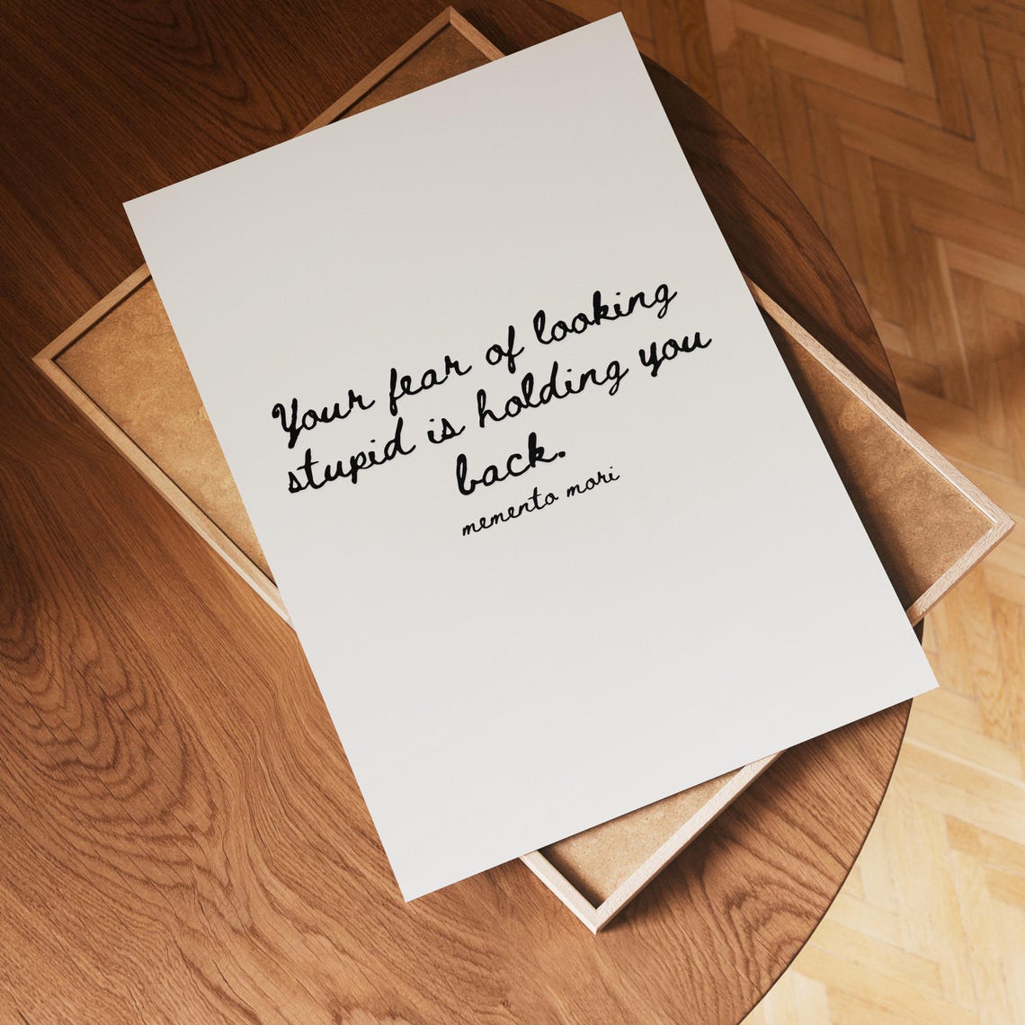 Motivational Memento Mori Quote Poster | Stoic Mindfulness Wall Art ...