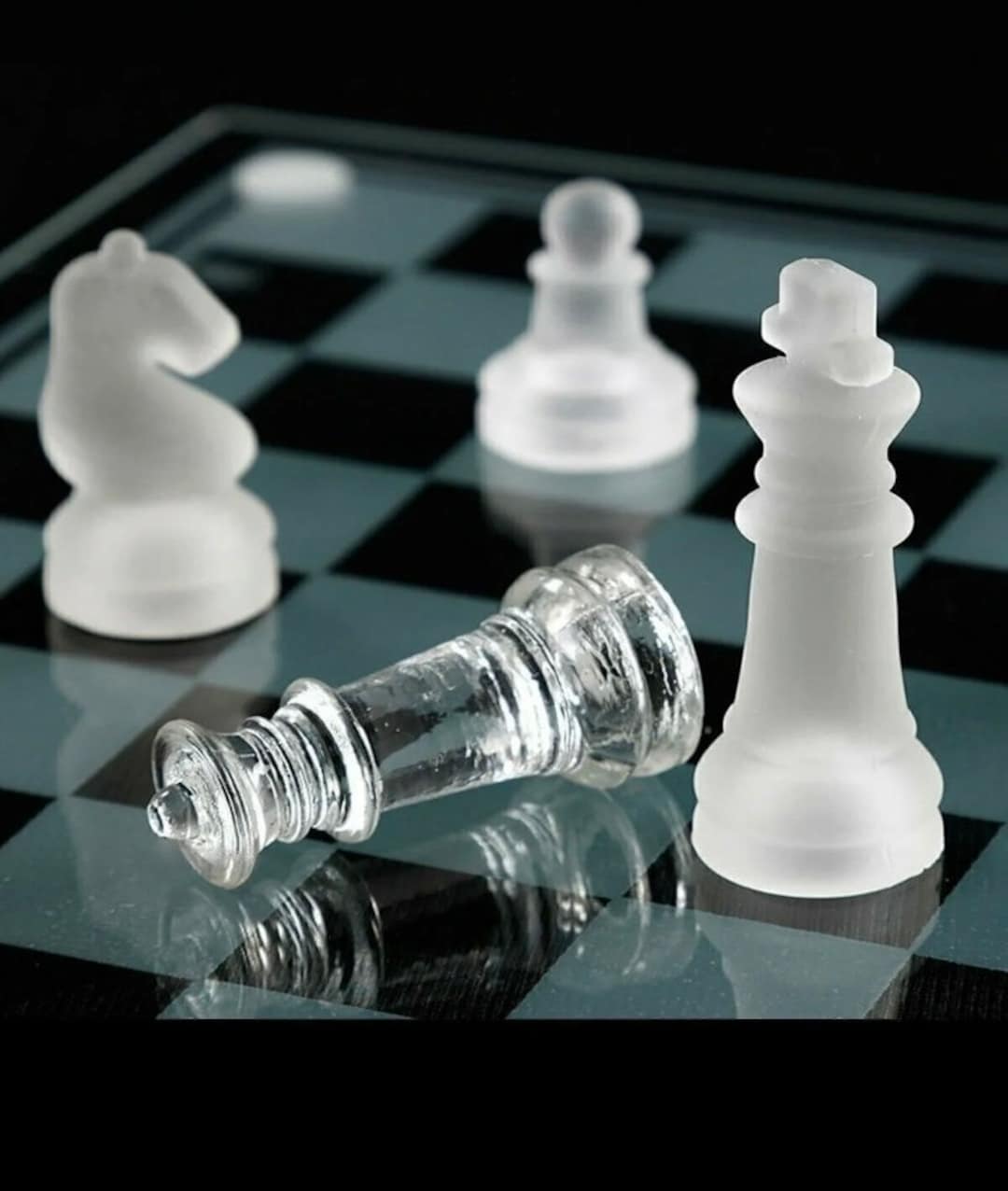 Glass Chess Set, Decorative Chess Set, Glass Pieces - Etsy